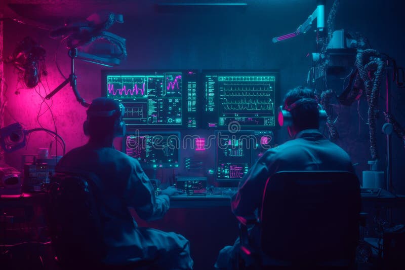 In an Operating Room, a Doctor or Surgeon Utilizes a Futuristic Virtual ...