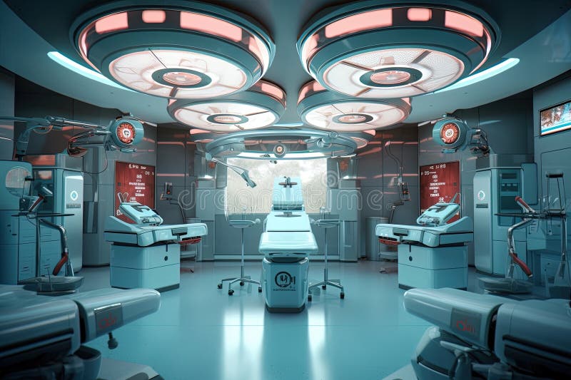 An Operating Room. Generative AI Stock Illustration - Illustration of ...