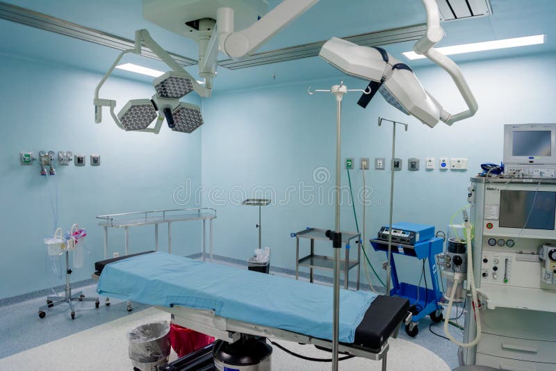 The Operating Room in the Hospital with All the Equipment in White and ...