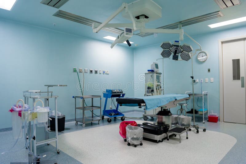 The Operating Room in the Hospital with All the Equipment in White and ...