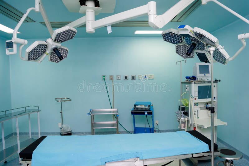 The Operating Room in the Hospital with All the Equipment in White and ...