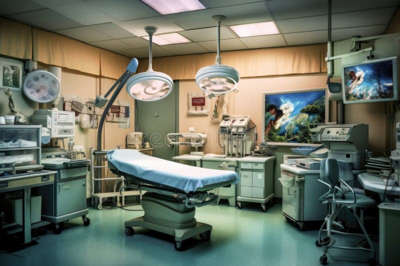 Operating Room Setup for Retinal Detachment Procedure Stock ...