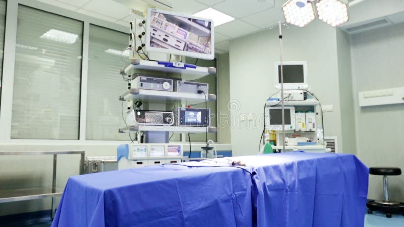 In the Operating Room, the Veterinarian Makes an Incision and, Using an ...