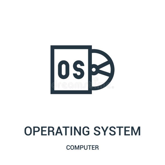 Operating System Icon Vector from Computer Collection. Thin Line ...