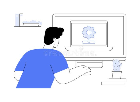 Cartoon Operating Server Stock Illustrations – 159 Cartoon Operating ...