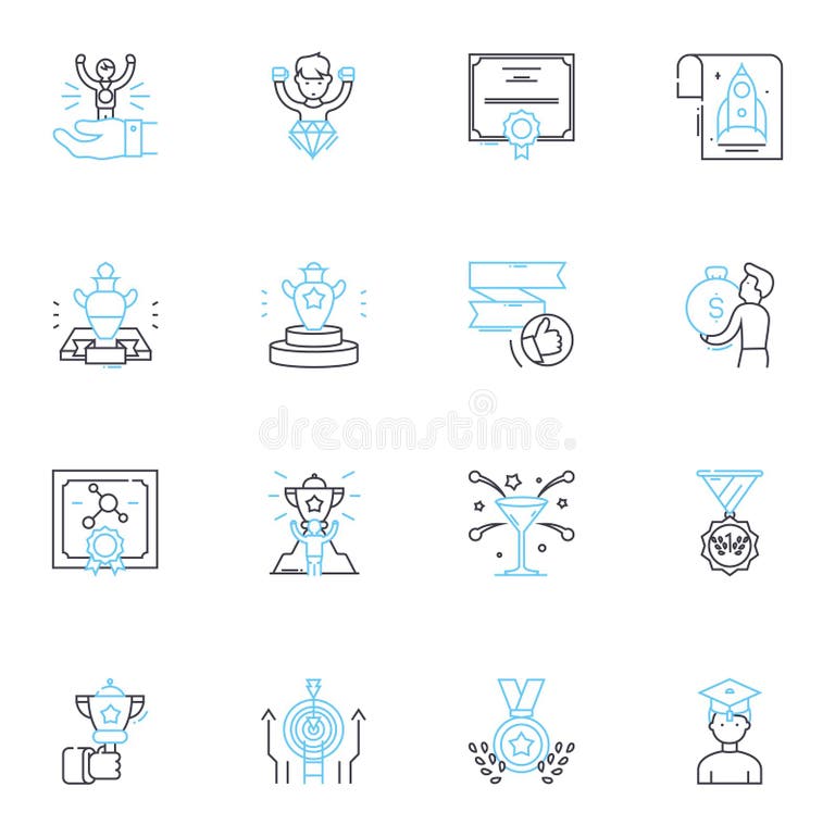 Operating System Linear Icons Set Windows Linux Macintosh Unix
