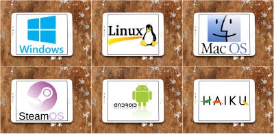Operating System Logos Stock Illustrations – 50 Operating System Logos ...