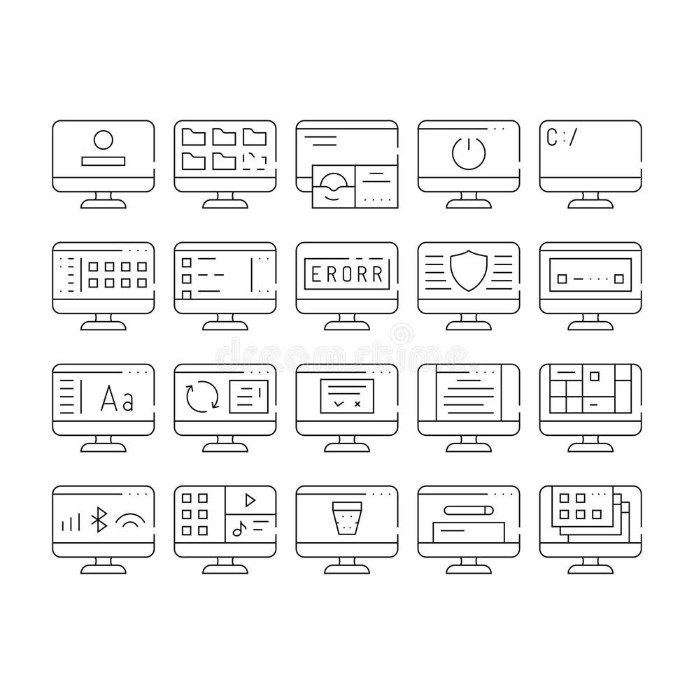 Operating Icons Stock Illustrations – 2,959 Operating Icons Stock ...