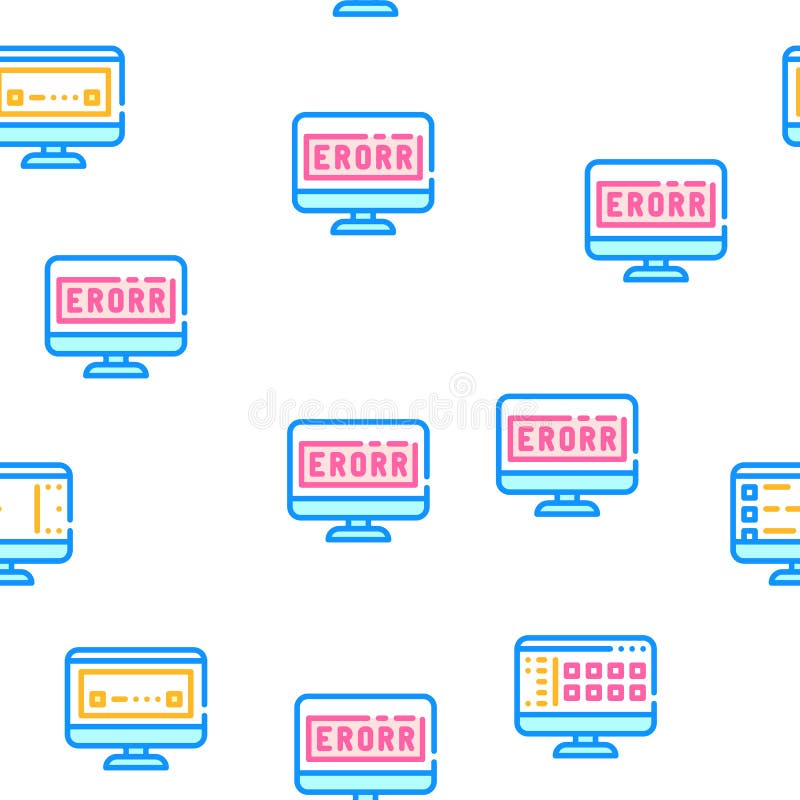 Operating System Pc Vector Seamless Pattern Stock Illustration ...