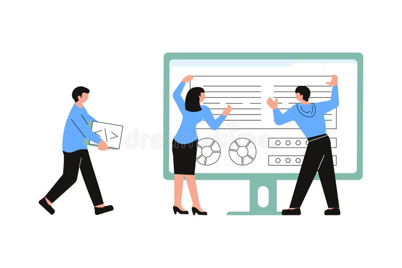 Operating System Update, Software Updating Process Stock Illustration ...