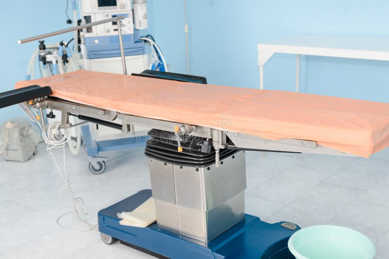 Operating Table. Cabinet for Operations Stock Photo - Image of light ...