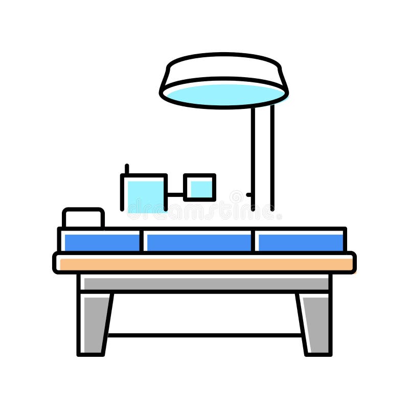 Operating Table Color Icon Vector Illustration Stock Vector ...
