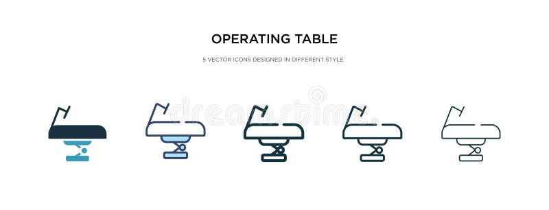 Operating Table Icon in Different Style Vector Illustration. Two ...