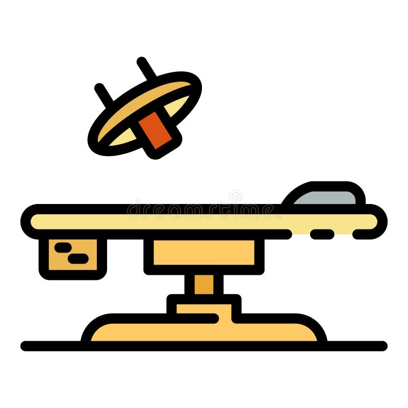 Operating Table Icon Color Outline Vector Stock Vector - Illustration ...