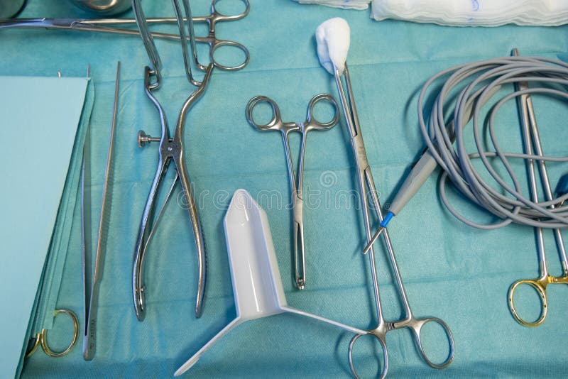On Operating Table Lie the Instruments for a Proctoscopic Procedure ...