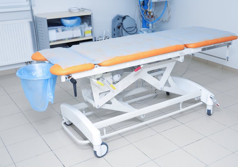 Operating Table In Surgery Room Stock Image - Image of profession, room ...