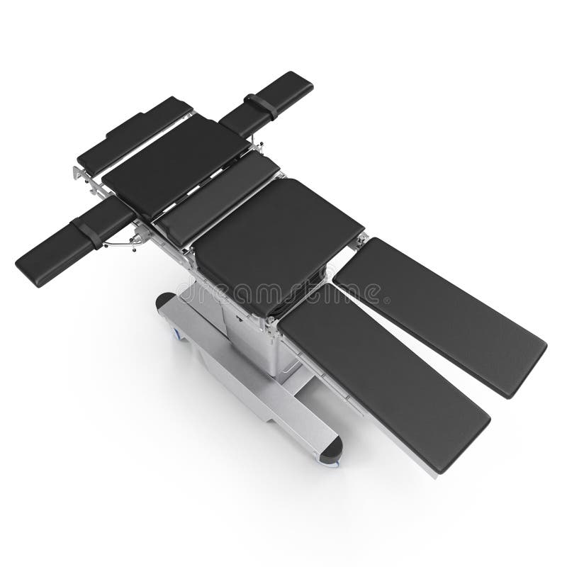 Operating Table on a White. Side View. 3D Illustration Stock ...