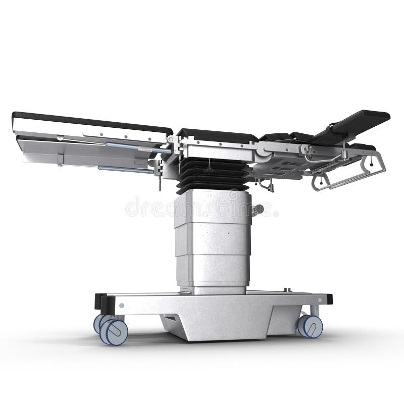 Operating Table on a White. Top View. 3D Illustration, Clipping Path ...
