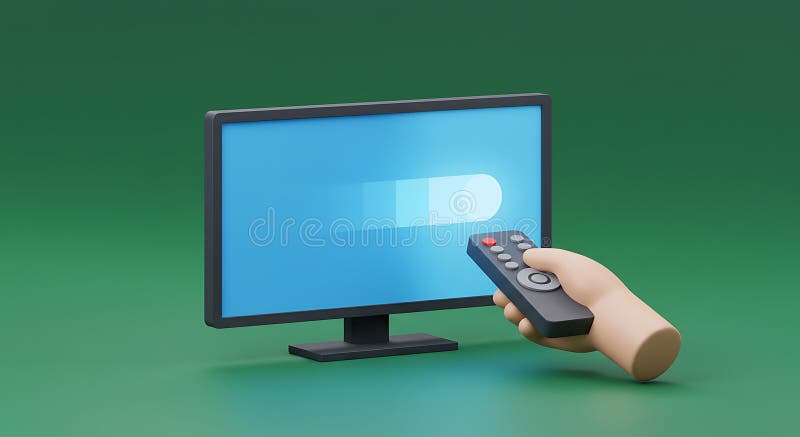 Operating Television Using Remote Control Device Stock Photo - Image of ...