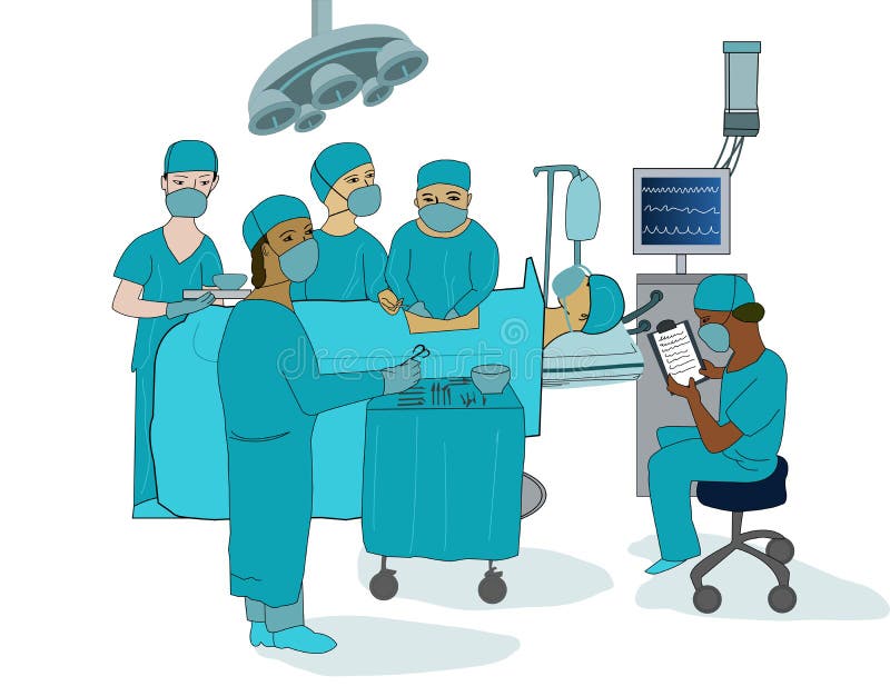 Operating theatre stock illustration. Illustration of hospital - 41734906