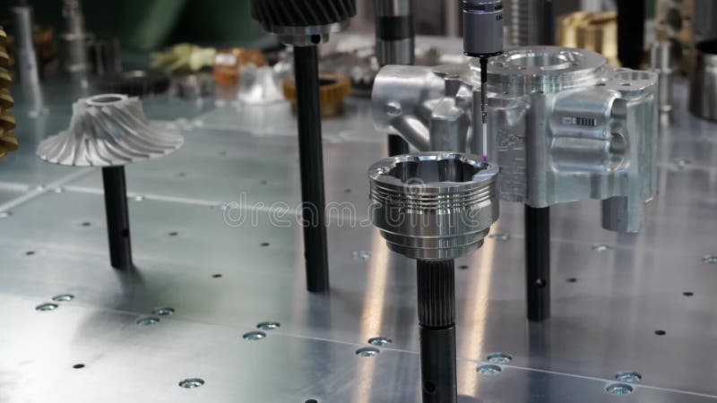 Coordinate Measuring Machine Measures Complex Parts. Stock Footage ...