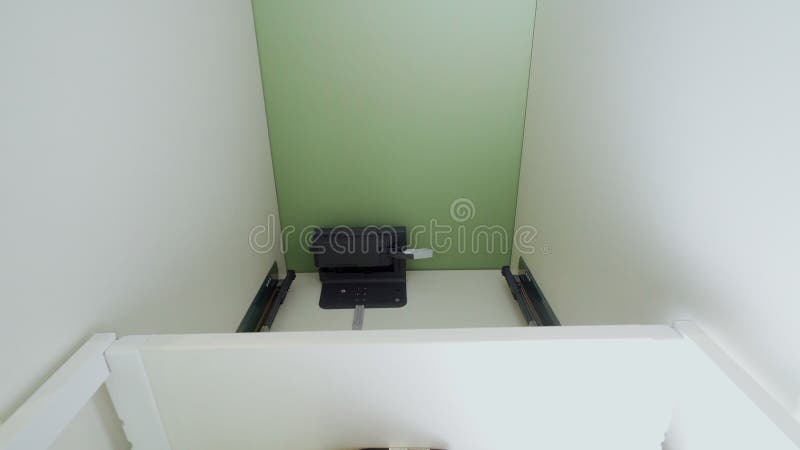 Operation of the Automatic Drawer Opening Mechanism. Furniture Stock ...