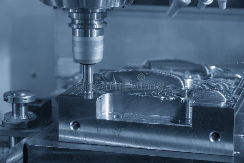 The Operation of CNC Milling Machine . Stock Photo - Image of iron ...