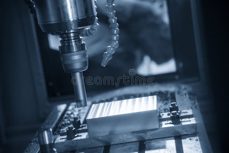 The Operation of CNC Milling Machine . Stock Image - Image of operation ...