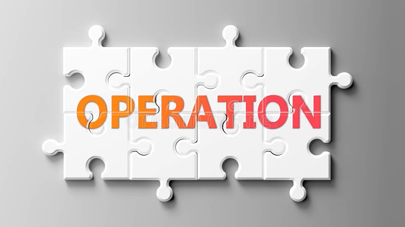 Operation Complex Like a Puzzle - Pictured As Word Operation on a ...