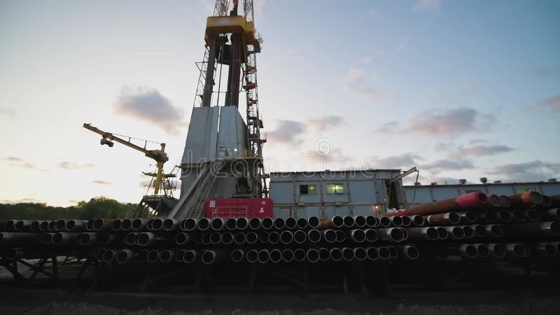 Operation of a Drilling Rig on an Oil Platform in the Oil and Gas ...