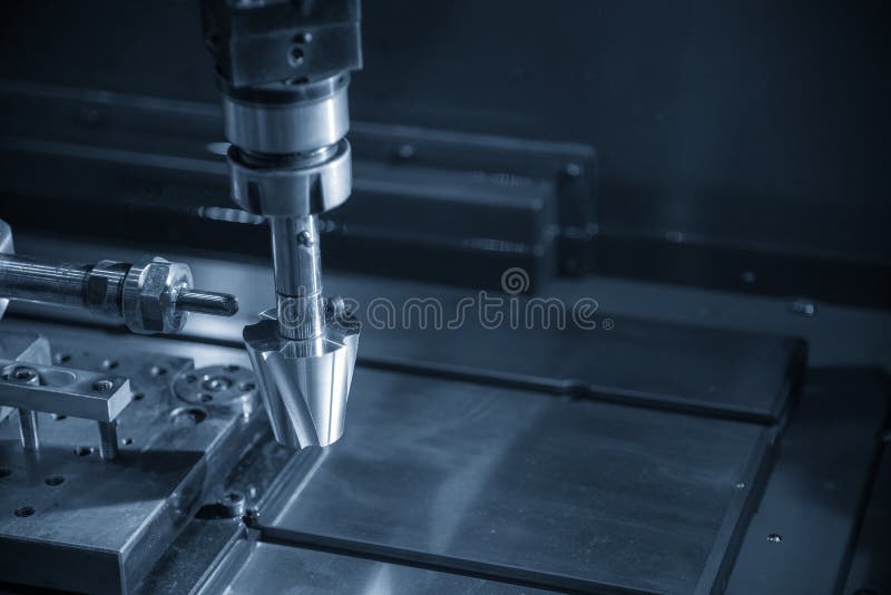 The Operation of EDM Machine . Stock Image - Image of electrodes ...