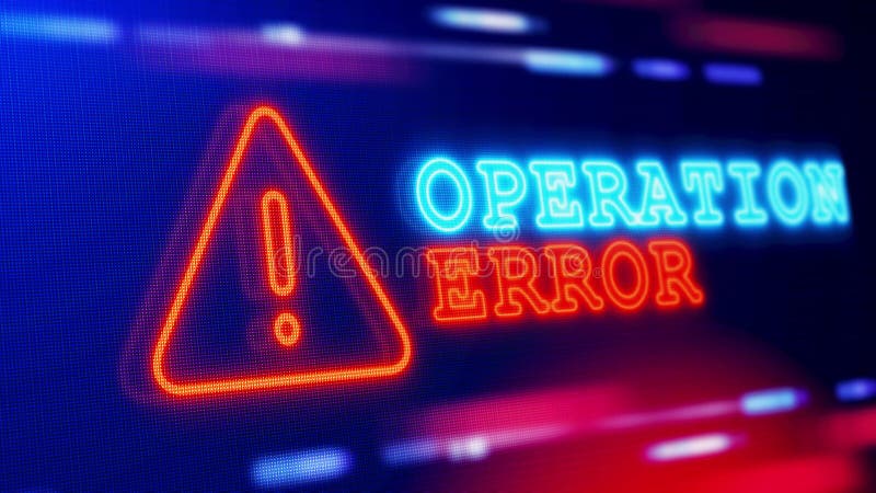 Operation Error Warning System Security Alert Error Message on Computer ... Operation Error Warning System Security Alert Error Message on Computer ...