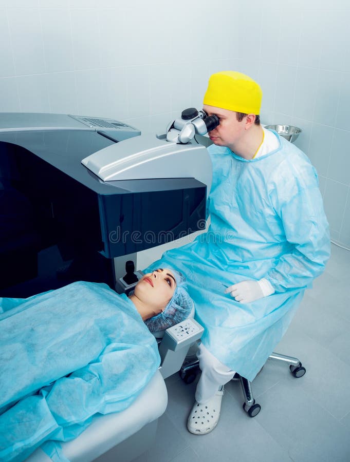 The Operation on the Eye. Cataract Surgery. Stock Photo - Image of ...
