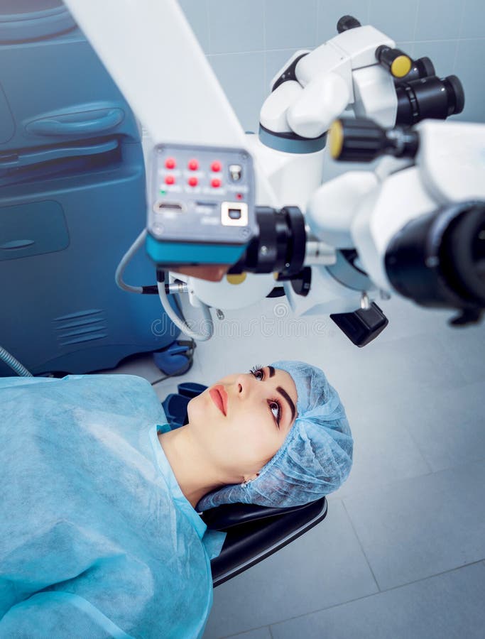 The Operation on the Eye. Cataract Surgery. Stock Image - Image of ...