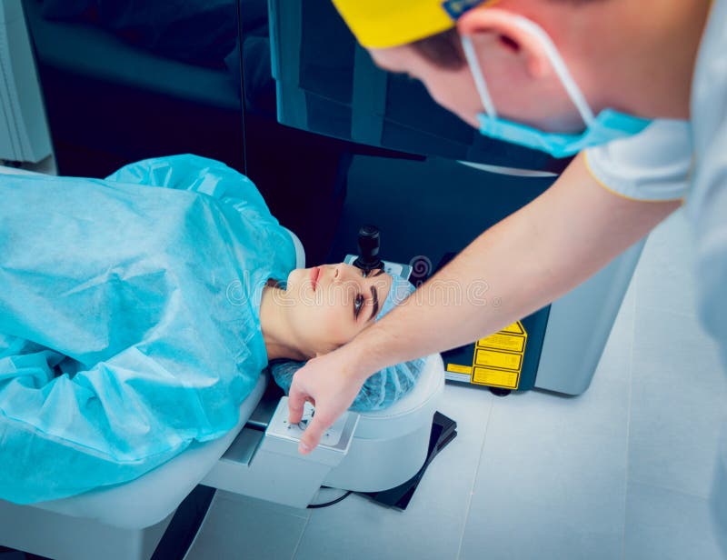 The Operation on the Eye. Cataract Surgery. Stock Image - Image of life ...