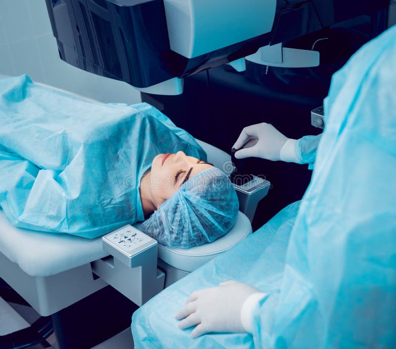 The Operation on the Eye. Cataract Surgery. Stock Image - Image of ...
