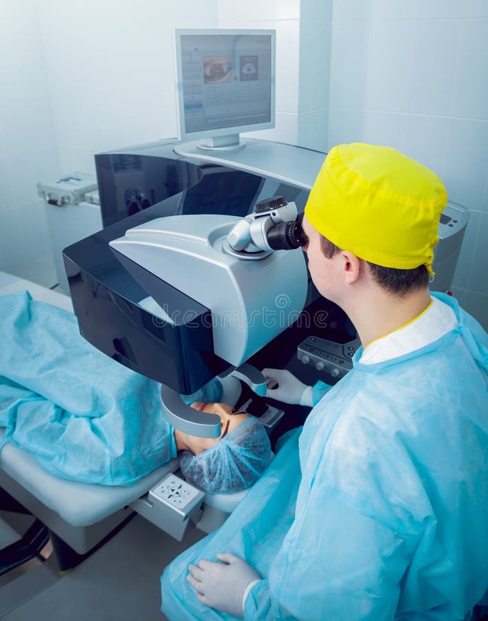 The Operation on the Eye. Cataract Surgery. Stock Photo - Image of eyes ...