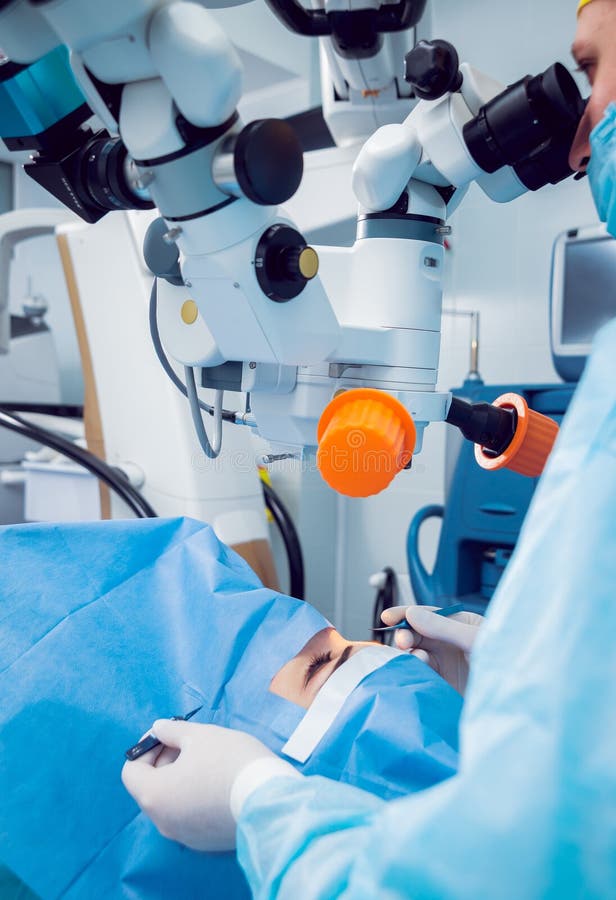 The Operation on the Eye. Cataract Surgery. Stock Image - Image of ...