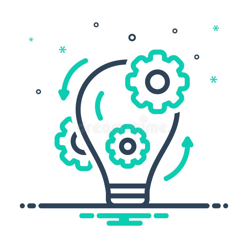 Mix Icon for Operation, Implementation Light Stock Vector ...