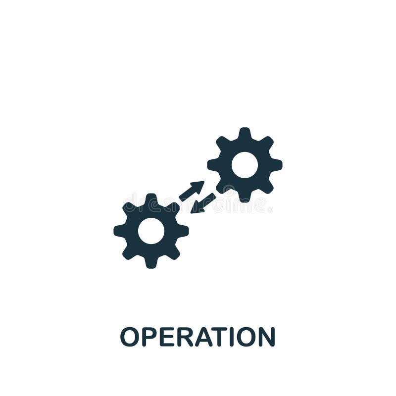 Operation Icon. Monochrome Simple Sign from Collaboration Collection ...