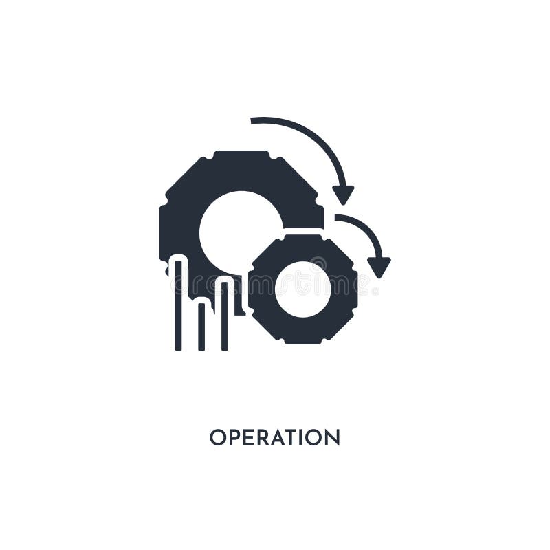 Operation Icon. Simple Element Illustration. Isolated Trendy Filled ...