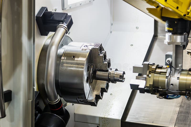 Operation of the Machine for Processing Metal Stock Image - Image of ...