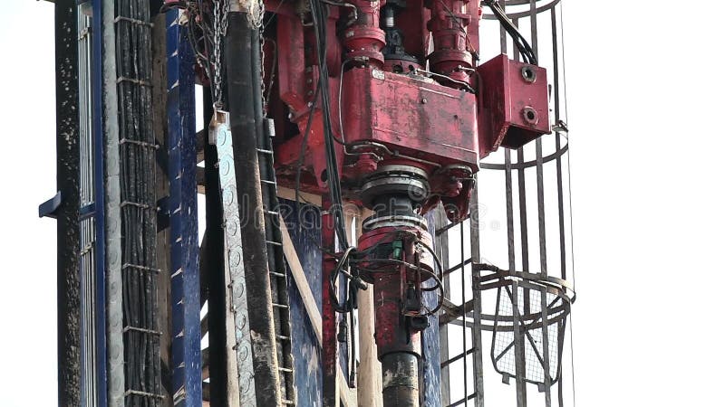 Operation of the Mechanism on the Drilling Platform Stock Video - Video ...