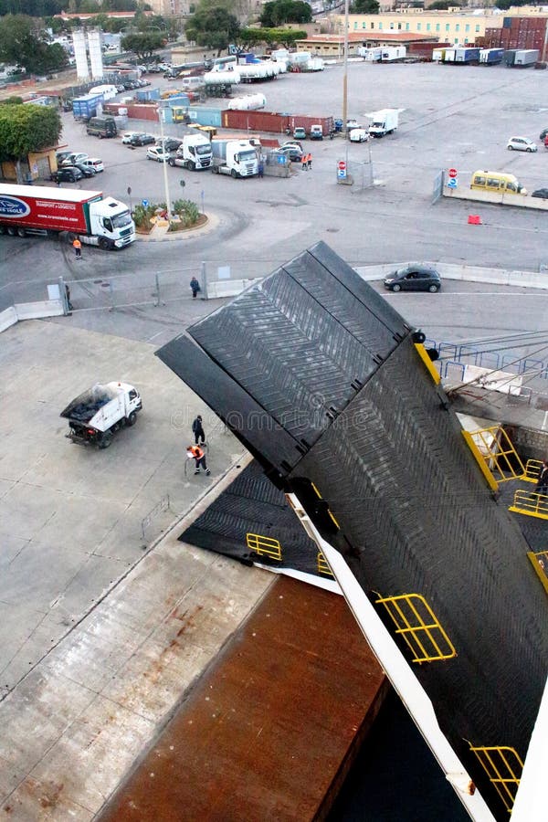 Car Ferry Opening Its Doors Stock Image - Image of large, port: 20957985