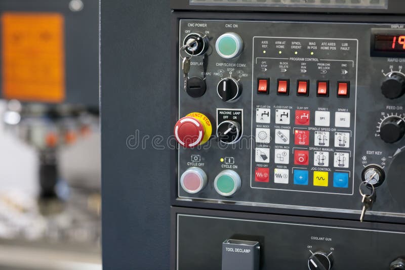 Operation Panel of CNC Milling Machine Stock Photo - Image of ...