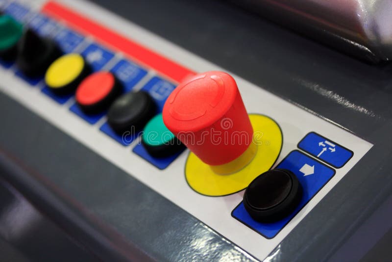 Operation Panel of Industrial Machinery Stock Photo - Image of closeup ...