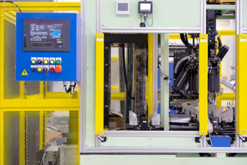 Operation Panel with Touch Screen in Front of Automation Machine Stock ...