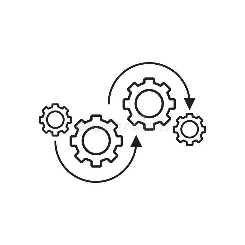 Operation Process Line Icon Stock Vector - Illustration of startup ...