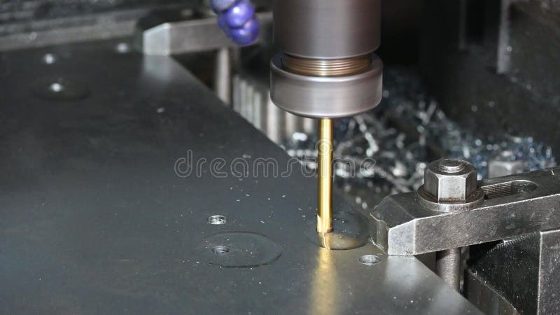 The NC Milling Machine Setup Angle Chamfer Cutting Metal Plate Part by ...