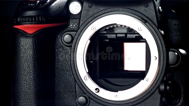 Operation of the Release Mechanisms of a SLR Camera. Filmed on a High ...